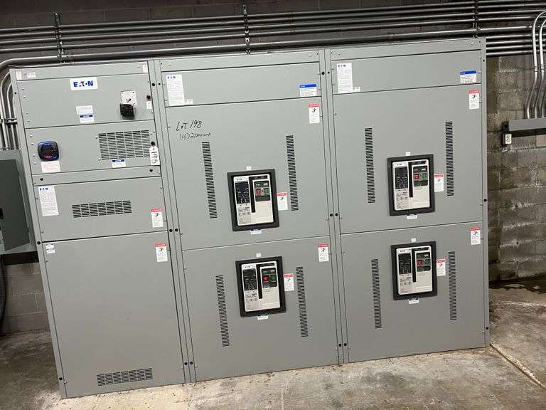 Eaton (2) 2,000 amp and (2) 1,600 amp circuit breakers - Bonnette Auctions