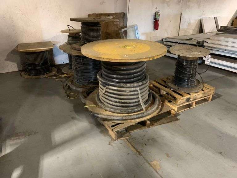 (8) spools of wire, multi sizes - Bonnette Auctions