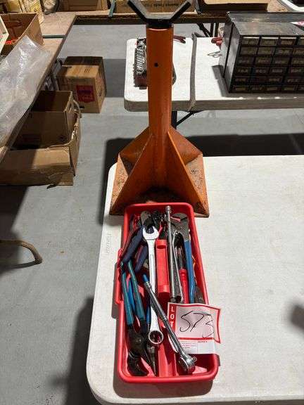 Box of tools, jack stand - Bonnigson & Associates