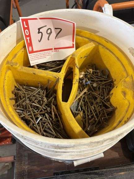 Bucket, nails - Bonnigson & Associates