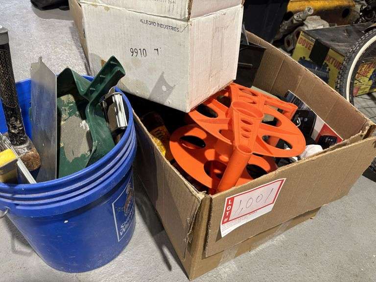 Bucket of miscellaneous, box of miscellaneous - Bonnigson & Associates