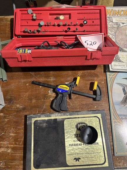Craftsman rotary tool, quick grip and over overhead projector, slide ...