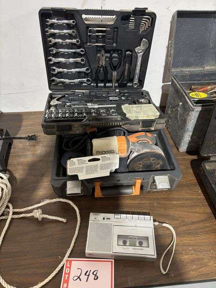 Rigid Sander, tool set and tape recorder - Bonnigson & Associates
