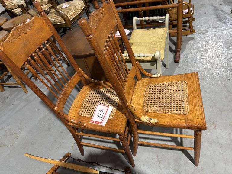 2 - chairs with caning - Bonnigson & Associates