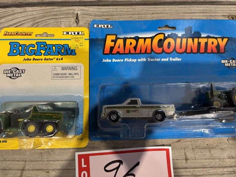 John Deere pick up truck with trailer and tractor, John Deere gator, 6 ...