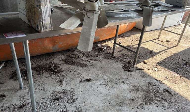 Stainless steel table, 166 inches - Bonnigson & Associates