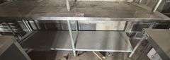 Stainless steel table, 8’ x 30” x 33” - Bonnigson & Associates