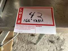 Stainless steel table, 166 inches - Bonnigson & Associates