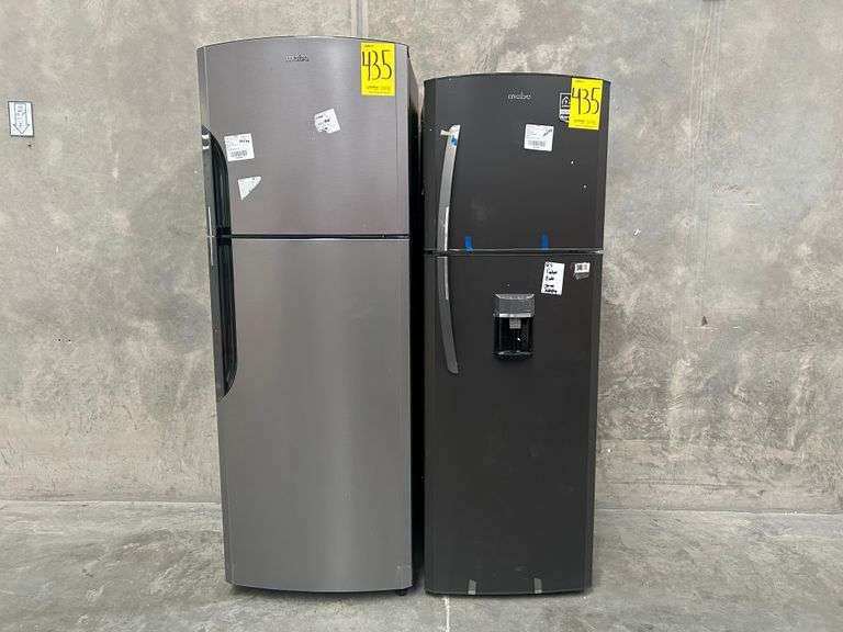Lote de 2 refrigeradores, contiene: 1 Refrigerador con dispensador de ...