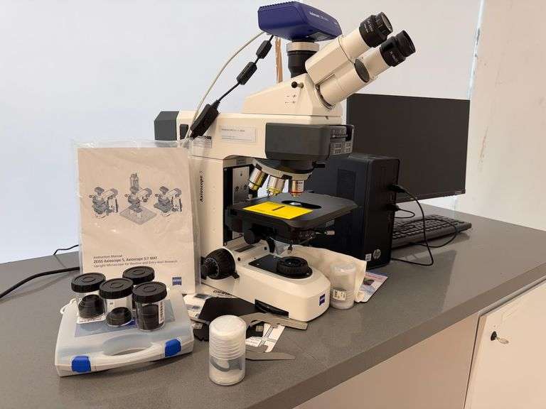 CARL ZEISS microscope, Axioscope 5 model, Serial No. 3944018319, Year ...