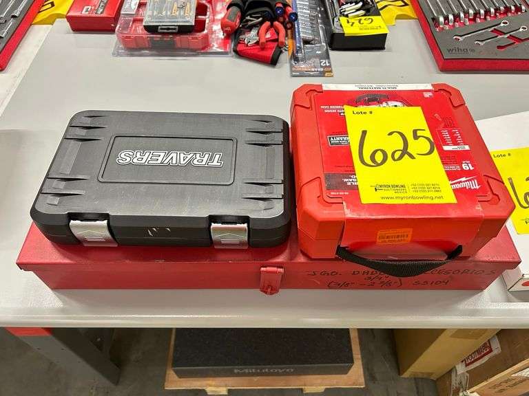 (NEW) MILWAKEE Set of bimetal hole saws, TRAVERS set, URREA set of dies ...