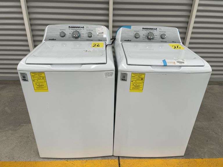 Lote de 2 lavadoras, Contiene: 1 lavadora de 18 KG Marca MABE, Modelo ...