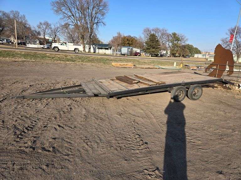 Homemade Bumper Hitch Flatbed Trailer - Bramer Auction & Realty