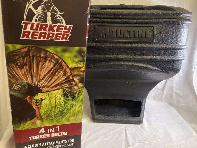 MOULTRIE FEED BIN & TURKEY DECOY - Brian Burke Auctions
