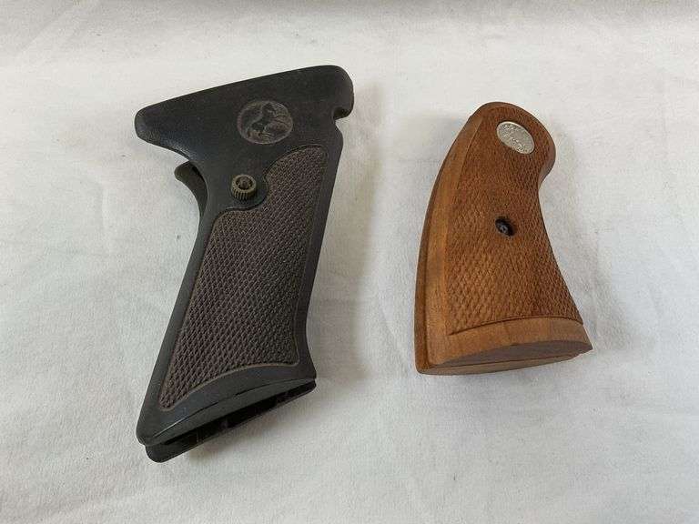 2 sets of Colt grips - 1 set for a Colt revolver wood and 1 set for a ...