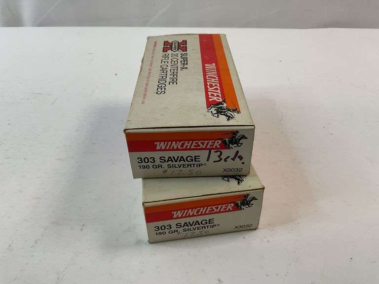 2 boxes Winchester 303 Savage Ammo - Brian Burke Auctions