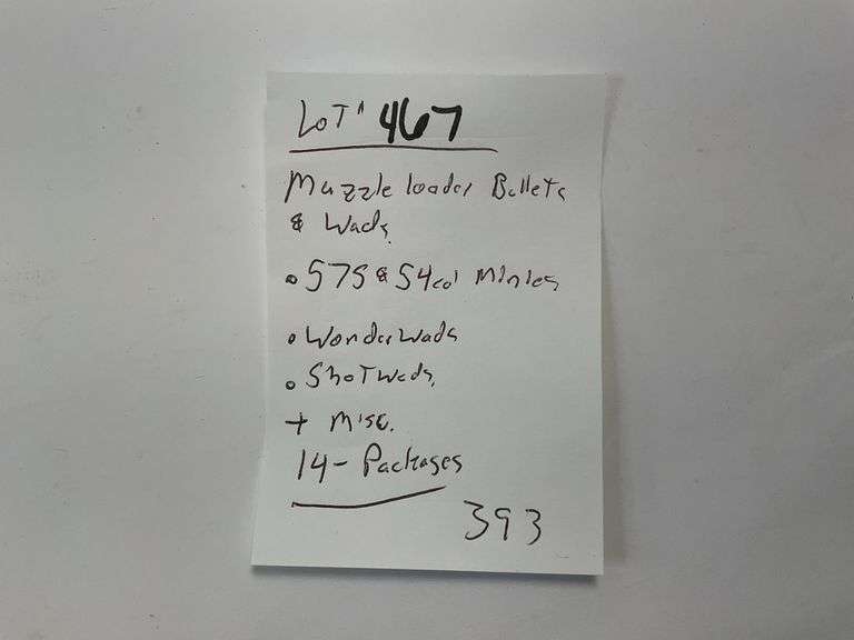 Muzzleloader Bullets - Brian Burke Auctions