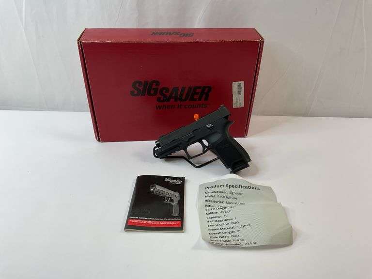 SIG SAUER P250 45 AUTO - Brian Burke Auctions