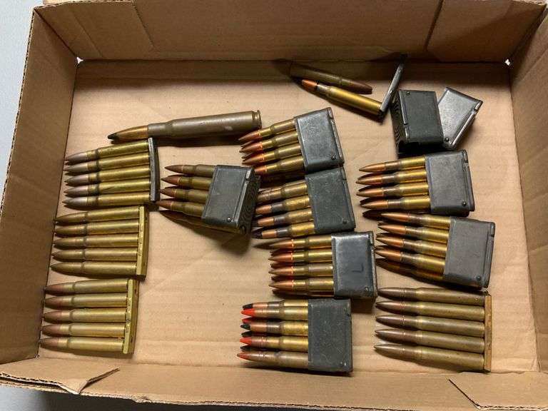 m1 garande block clips with ammo. some reloads. - Brian Burke Auctions
