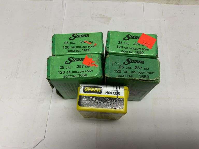 5 Boxes of 257 Bullets (Sierra and Speer) - Brian Burke Auctions