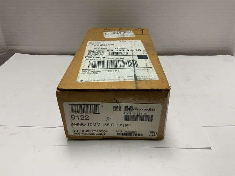 10 Boxes of Hornady Custom 10mm Auto 155gr XTP 20 rds per box - Brian ...