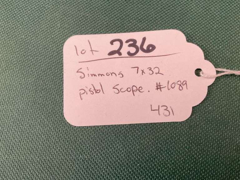 Simmons 7x32 pistol Scope #1089 - Brian Burke Auctions