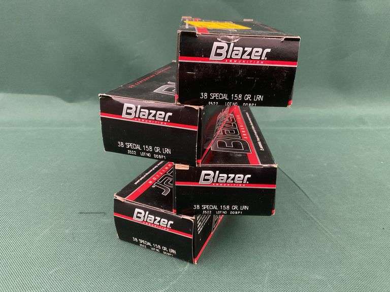 x4 Boxes of Blazer 38 spl 158gr LRN - Brian Burke Auctions