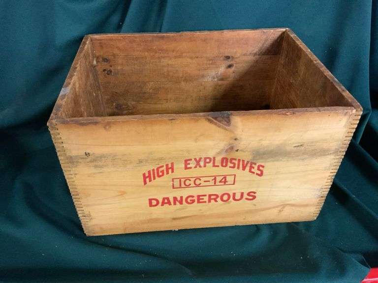 Wooden High Explosives ICC 14 Box - Brian Burke Auctions