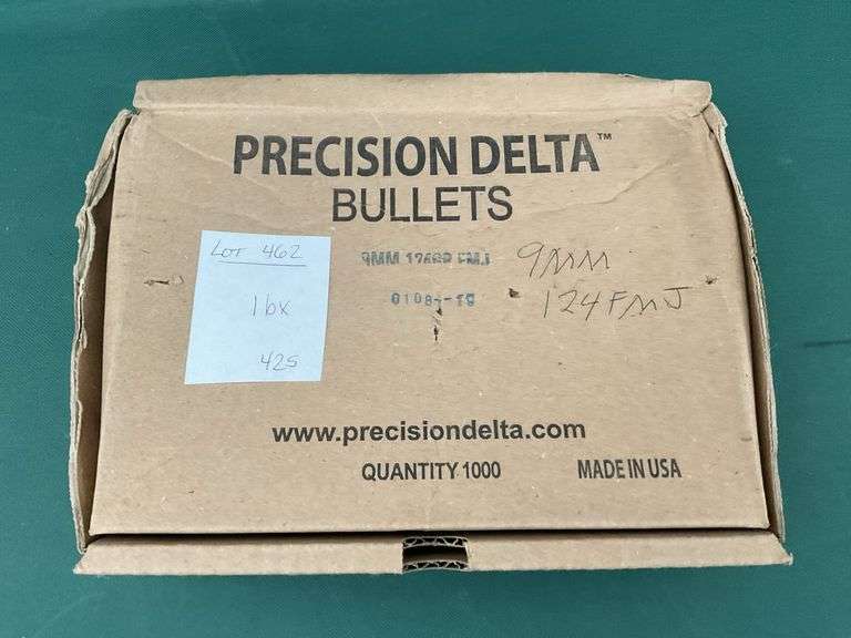 Precision Delta bullets 9mm 124gr FMJ, 1000 qty - Brian Burke Auctions