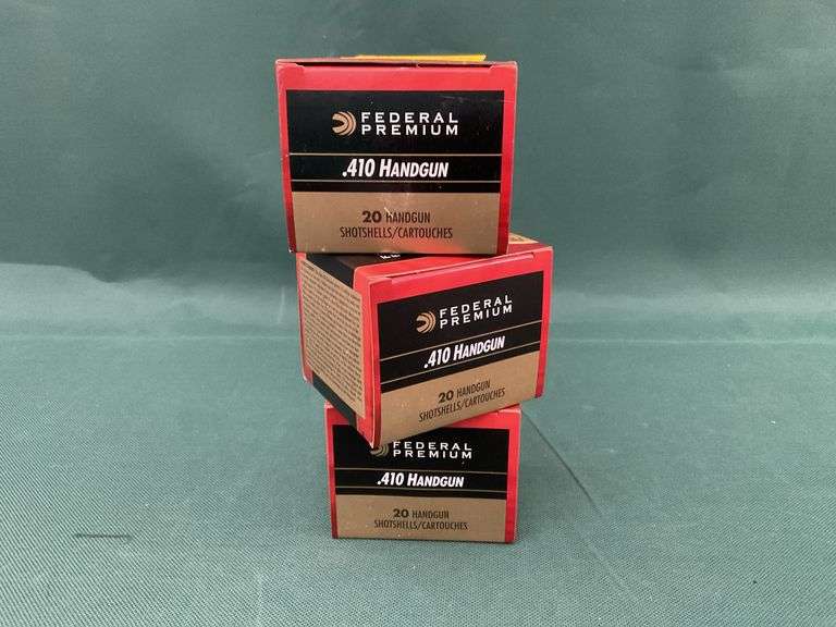 x3 Boxes of Federal 410 Handgun 000 buck. - Brian Burke Auctions x3 Boxes of Federal 410 Handgun 000 buck. - Brian Burke Auctions