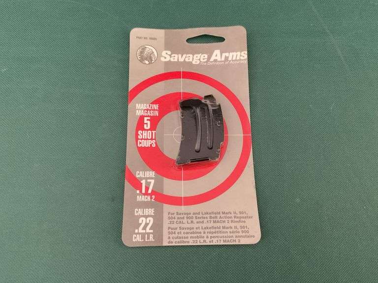 NEW OLD STOCK, SAVAGE 5SHOT MAGAZINE, 17 MACH 2/22LR MARK ii, 501, 504 ...