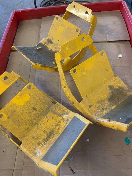 3 metal steps - yellow - ? cub cadet or John Deer - Brian Burke Auctions