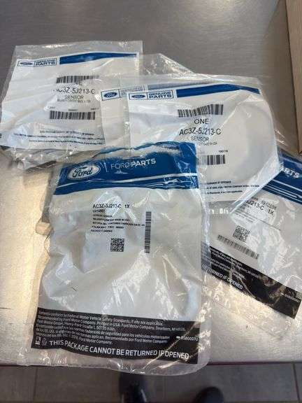 10 cardboard organizer bins with 53 Ford parts in packages see photos ...