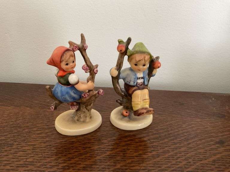Two Hummels made in West Germany, 4 inch tall, apple tree girl, and ...