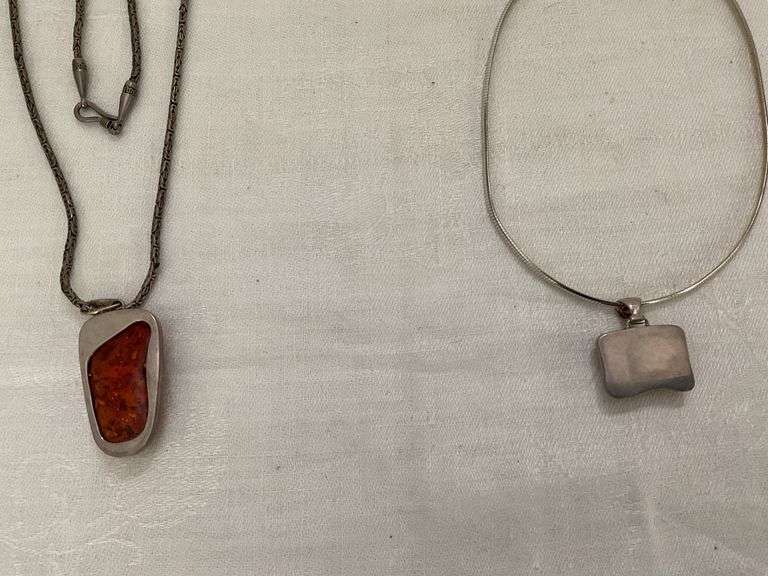 Three Sterling chains with pendants - Brian Burke Auctions