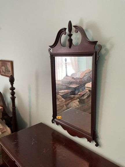 Mahogany Chippendale Style Hanging Mirror - Brian Burke Auctions