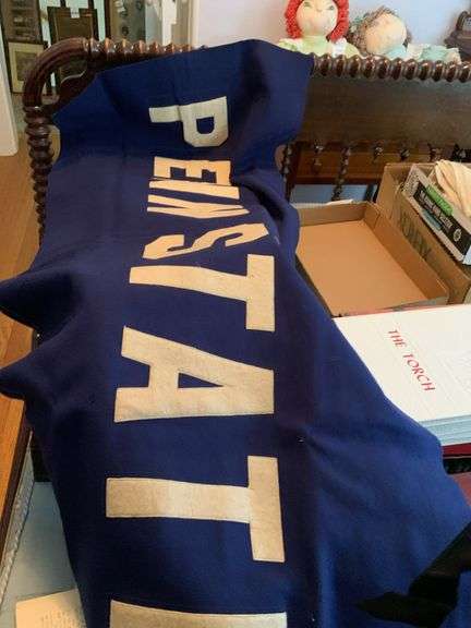 Vintage Penn State banner - Brian Burke Auctions