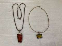 Three Sterling chains with pendants - Brian Burke Auctions