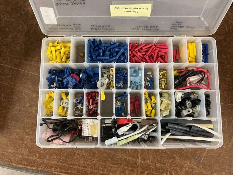 2- Containers Filled with Electrical Connectors, Fasteners and ...