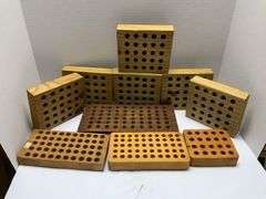10 Wooden Ammo Reloading Blocks - Brian Burke Auctions
