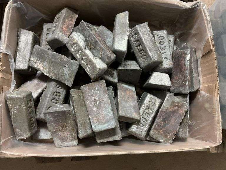 50 lbs of scrap lead ingots - Brian Burke Auctions