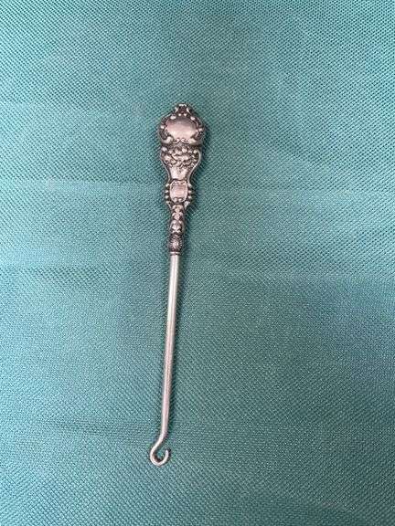 Sterling Button Hook Circa 1890 - Brian Burke Auctions