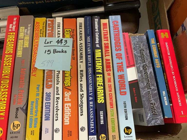 15 books including firearms, assembly and disassembly, pistols of the ...
