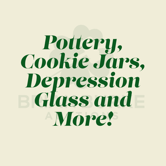 Pottery, Depression Glass, Cookie Jars & More! - Brian Burke Auctions