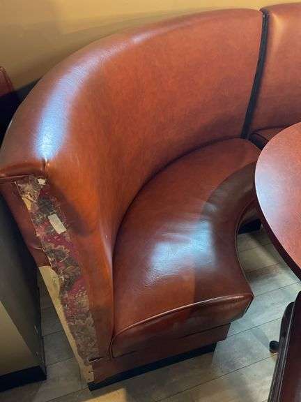 Radius booth section with two additional chairs and 48 inch round table ...