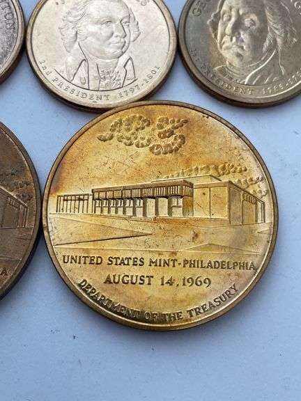 (17) presidential coins, and two US mint of Philadelphia department of ...