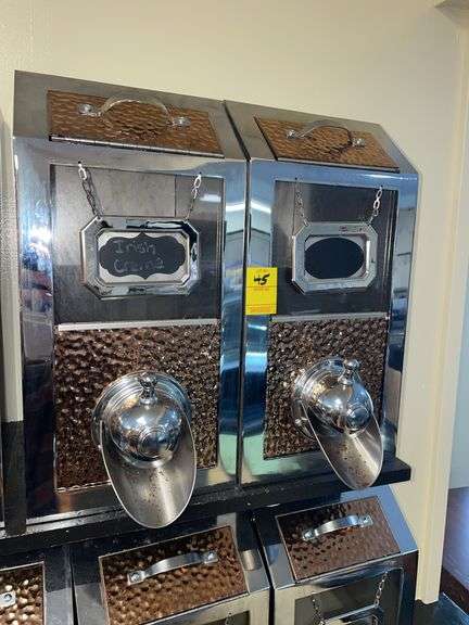 Custom artisan made coffee dispensers handmade in Canada. Hinged tops ...