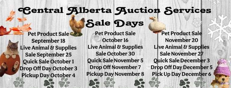 Online Consignment "QUICK" Auction - Central Alberta Auction Services