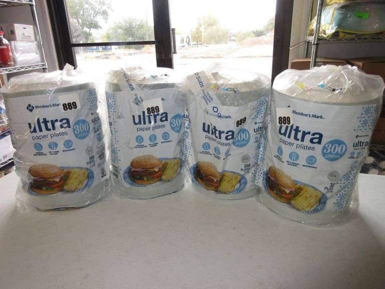 4) Packs Member's Mark Ultra Paper Plates - Prime Time Auctions, Inc.