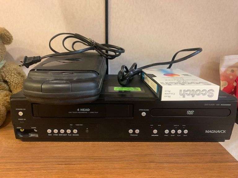 VHS/DVD Player, VHS Tape Rewinder, Head Cleaner - Prime Time Auctions, Inc.